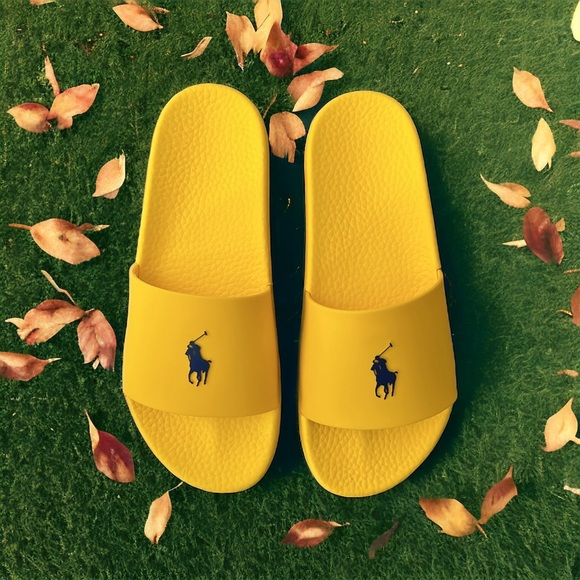 Polo Ralph Lauren | Shoes | Polo Ralph Lauren Polo Slide Sandal Yellow ...